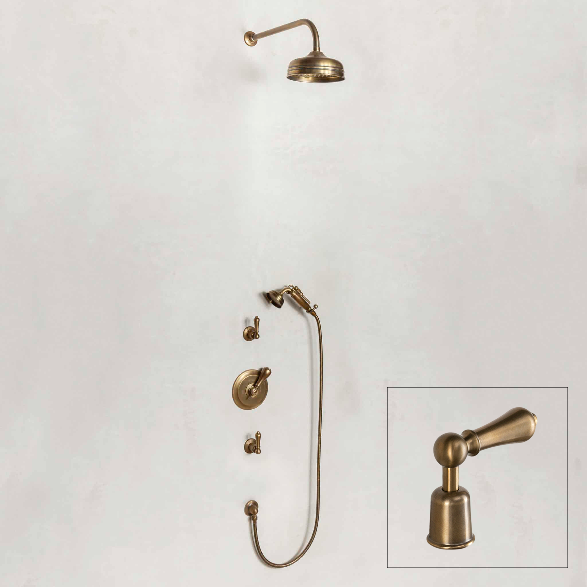 Concealed Shower Set and Handset Cradle - Metal Lever – Witt And Berg